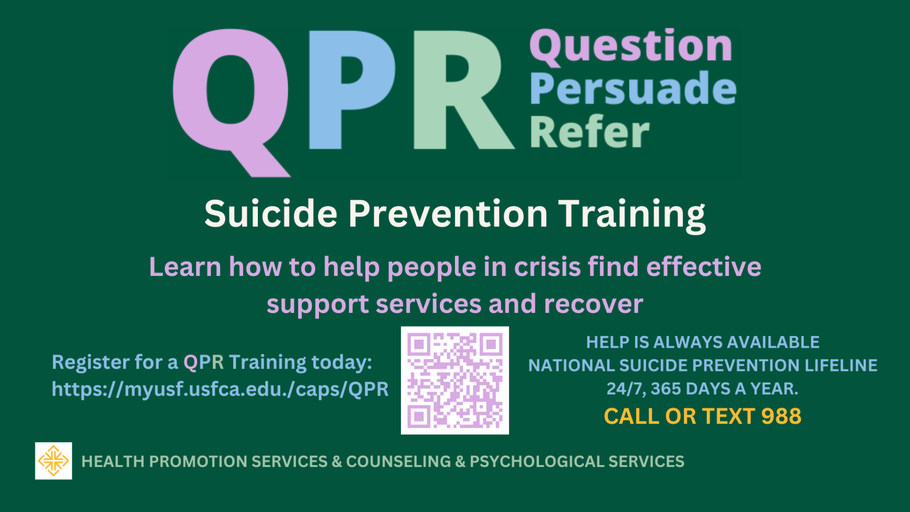 CAPS-QPR Suicide Prevention | myUSF